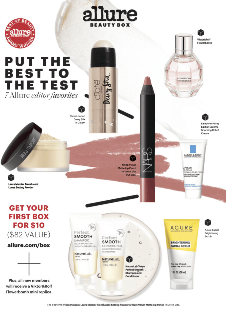 Allure Beauty Box September 2019 Available Now + Coupon! | MSA